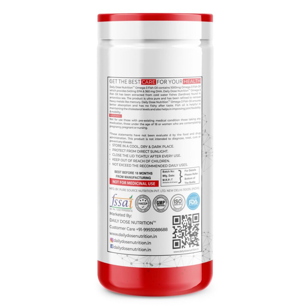 Daily Dose Omega-3 Fish Oil Triple Strength – Dailydosenutrition